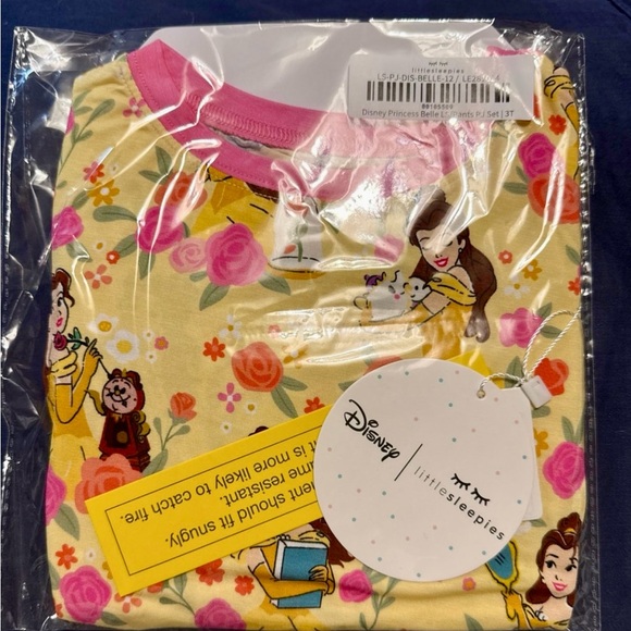 Little Sleepies | Pajamas | Disney Princess Belle Long Sleeve Little ...